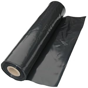 QVS Shop 2M X 30M Extra Thick Black Heavy Duty Polythene Sheeting Roll ...