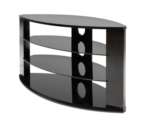 Avista Dello II Flat Panel 47-inch TV Console with Glass Shelves, Black ...