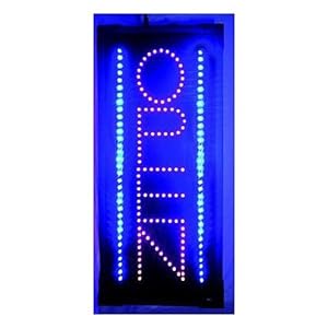 Amazon.com : Hanging LED Sign w Vertical OPEN Lettering : Business And ...