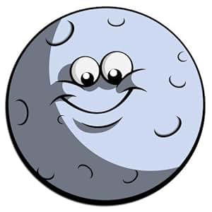 Round Moon 3D Cartoon Wall Art Color: Blue: Amazon.co.uk: Kitchen & Home