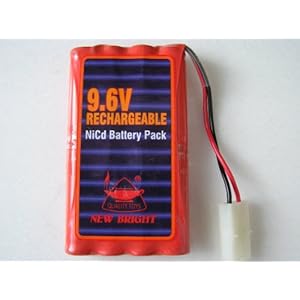 New Bright 9.6V Rechargeable 600 MAh NiCd Toy Battery Pack. Use with ...
