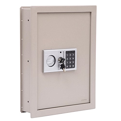 Tenive Digital Electronic Flat Recessed Hidden Wall Safe Security Box ...