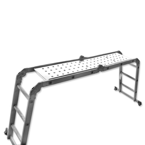 Neiko 2-Piece Metal Step-on Plates for 12' Extended Multi-fold Aluminum ...