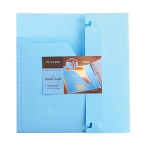 Amazon.com : [IN]PLACE Innovative Binder Inserts 1", Light Blue ...