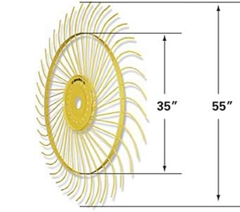 Amazon.com: P20BG003 Rake Wheel (RH) Fits Tonutti Hay Tedder ...