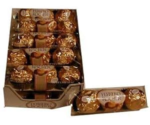 Amazon.com : Ferrero Rocher 3 Pack, Case of 12 : Candy And Chocolate ...