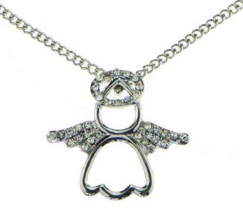 Little Girl’s Elegant Angel Pendant Charm Necklace Childrens Jewelry ...