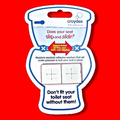 2 Croydex Anti Slip TOILET SEAT GRIPS... Moisture Resistant Adhesive ...