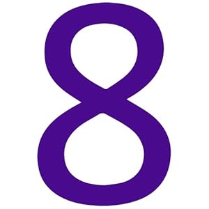 Amazon.com - Number 8 Style #35 (Eight) Decal Sticker (purple, 17 inch ...
