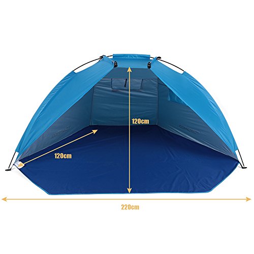 Hubry (TM) Quick Opening Tent Beach Awning Sun Shelter Half-Open ...
