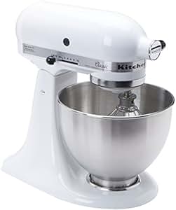 Amazon.com: KitchenAid K45SSWH K45SS Classic 275-Watt 4-1/2-Quart Stand ...