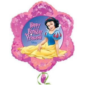 Happy Birthday Princess Snow White 18″ Flower Shaped Balloon | Balloons ...
