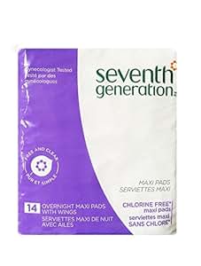SALE! Seventh Generation Maxi Pads, Overnight, with Wings, - Best Women ...