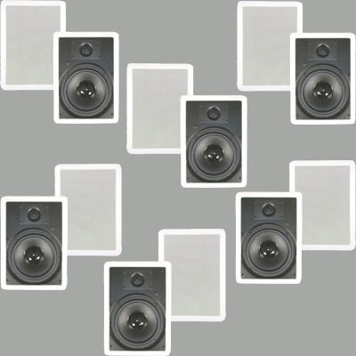 Black Friday 6 Pairs of New 8" In Wall Surround Sound HD Home Theater ...
