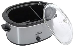 Amazon.com: Crock-Pot 3780BC Duet Divided Slow Cooker, Chrome: Kitchen ...