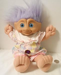Amazon.com: Purple Hair Treasure Trolls Troll Doll With Purple Jewel ...