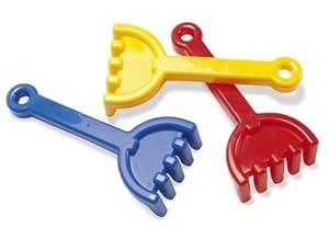 Dantoy Small Hand Sand Rakes 20cm High Quality Robust Plastic ~ Set of ...