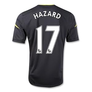 HAZARD #17 Jersey BLACK 3rd Chelsea BLACK 3Rd Soccer Jersey EPL patch ...