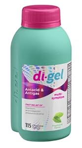 Amazon.com: Di-Gel Multi-Symptom Antacid and Antigas, Freshmint, 115 ...