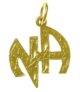 Amazon.com: NA Narcotics Anonymous Gold Initial Pendant: Jewelry
