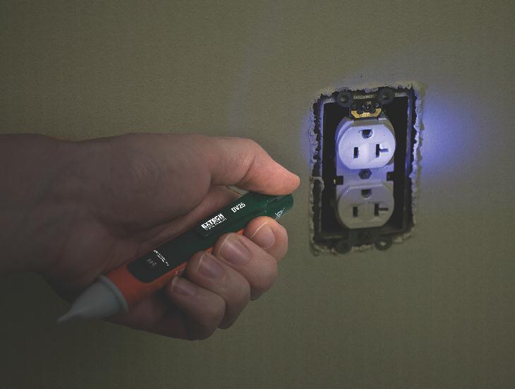 Extech DV25 Dual Range Non-Contact Voltage Detector - Adjustable AC ...