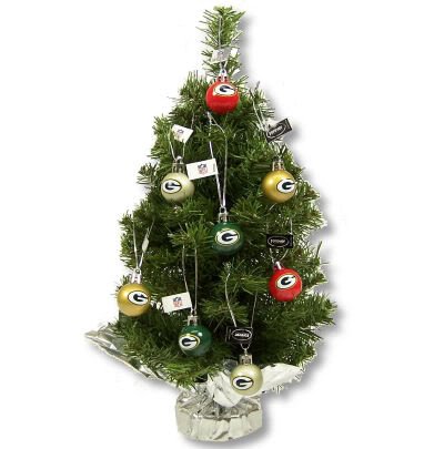 Green Bay Packers Christmas Tree and Ornament Set - FindGift.com