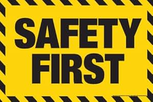 Amazon.com : Safety First Poster 24" x 36" Laminated (Gold/Black ...