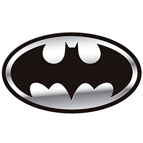Batman Silver Chrome and Black Logo DC Comics Cartoon Character ...