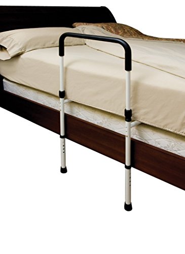 Secure Adjustable Bed Assist Hand Rail with Floor Support - Fits Box ...