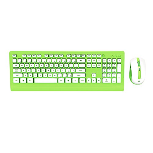 Azio HUE Wireless Keyboard and Mouse, Lime Green (KM507GN) Electronics ...