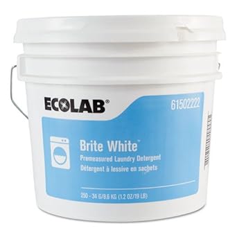 Amazon.com: Ecolab Brite White NP Laundry Detergent, 1.2oz Packets ...
