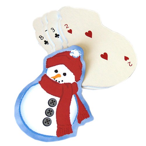 Snowman Shaped Playing Cards - FindGift.com