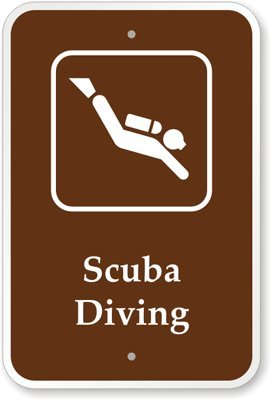 Scuba Diving (with Graphic) Sign, 18" x 12": Yard Signs: Amazon.com ...