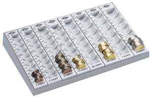 Wedo 160780037 Money-Counting Tray with Removable Coin Holders 27.9 x ...