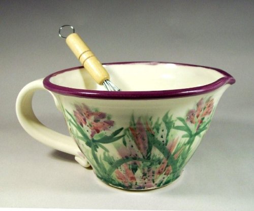 #!Cheap Purple Thistle Ceramic Batter Bowl created by Moonfire Pottery ...