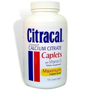 Amazon.com: Citracal with Vitamin D, Maximum Dose 630 mg, 180 Caplets ...