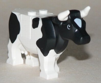 legos for sale: Lego Cow with Black Spots - Lego Animal Figure