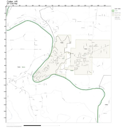 Zip Code Wall Map Of Cotter Ar Zip Code Map | Desertcart EGYPT