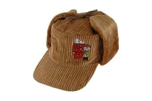 Amazon.com: Peanuts Charlie Brown Snoopy Christmas Corduroy Hunting Cap ...