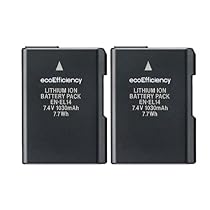 2 Replacement Nikon EN-EL14 Battery for Nikon D3100, D3200, D5100 ...
