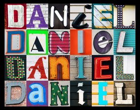 Amazon.com: DANIEL Personalized Name Poster Using Sign Letters (Large ...