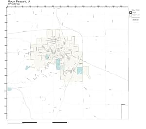 Amazon.com - ZIP Code Wall Map of Mount Pleasant, IA ZIP Code Map Not ...