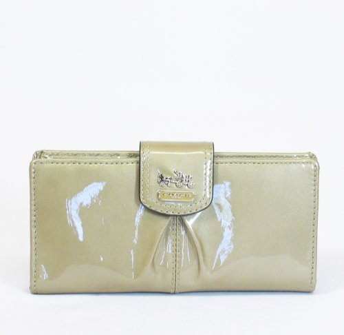 Coach Madison Patent Leather Skinny Credit Card Wallet 46618 Cashmere ...