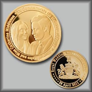 Gold Plated Prince William Catherine Middleton Coin UK | eBay