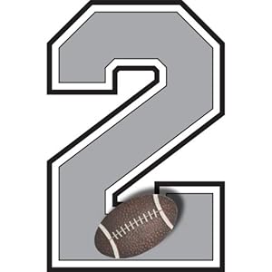 Amazon.com: Wall Number "2" Football Jersey Numbers Varsity Uniform ...