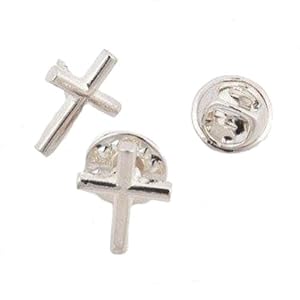 Amazon.com: Silvertone Cross Pin (1 Dozen) - Bulk: Jewelry
