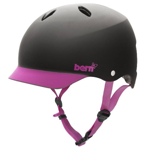 *!!Cheap BERN Lenox Summer EPS Matte Helmet with Magenta Brim (Black ...