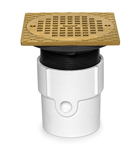 Oatey 72147 PVC General Purpose Drain with 6-Inch BR Grate and Square ...