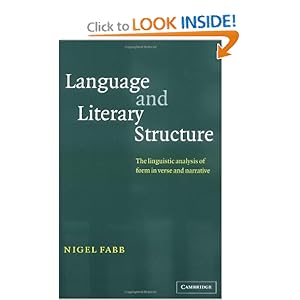 Language and Literary Structure: The Linguistic Analysis of Form in ...