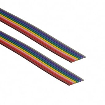 Flat Ribbon Cable, 9 Conductor, 250' Roll, Multi-color, 28 AWG Wire ...